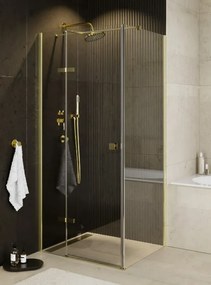 Besco Pixa 90x90x195 čtvercový sprchový kout, gold Orientace: Pravá