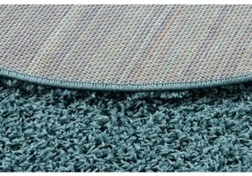 Dywany Luszczow Dětský kusový koberec SOFFI kulatý, shaggy 5 cm modrý Rozměr koberce: 100 cm KRUH