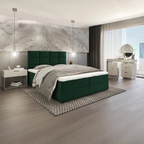SFAB Kontinentální čalouněná postel MERCURY (140x200 cm) Barva látky: Černá (Riviera 100)