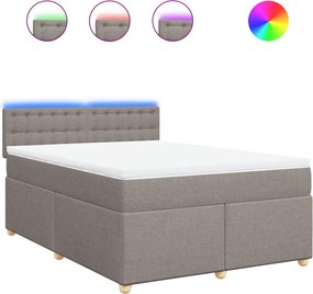 Box spring postel s matrací taupe 160x200 cm textil 3289049