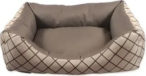 Dog Fantasy Sofa béžová se vzorem / Pelech s bočnicemi / 75x55x20 cm /