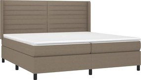 Box spring postel s matrací taupe 200x200 cm textil 3131541