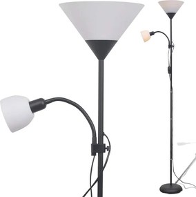 Stojací lampa černá 242733