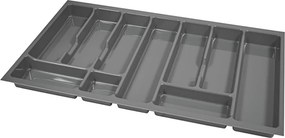 Vklad organizér 80 | plastový | do zásuvky kuchyňské skříňky 80 cm | šedý