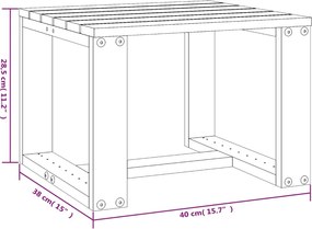 vidaXL Zahradní odkládací stolek bílý 40x38x28,5 cm masivní borovice [825081] Barva: Medově hnědá borovice