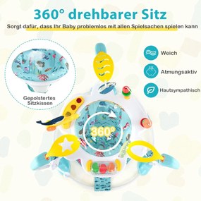 Costway Baby Sky Jumperoo s nastavitelnou výškou, hračkami a hudebním boxem