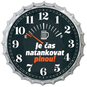 Bohemia Gifts Hodiny - Čas tankovat, 35 cm