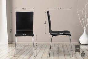 Sada 4 konferenčních židlí Pepe – černá