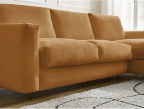 Rohová pohovka v hořčicové barvě Nouveau Cocoone – Bobochic Paris