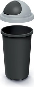 Odpadkový koš COMPACTO ROLL 30 L černý/světle šedý