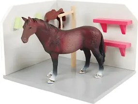 KIDS GLOBE Mycí box pro koně / Dřevěná stavebnice / 1:24 / od 3 let