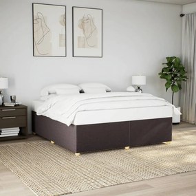 Rám postele bez matrace tmavě hnědý 180 x 200 cm textil 3284753