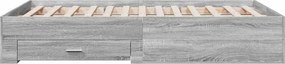 Rám postele se zásuvkami šedý sonoma 135 x 190 cm kompozit 3280410