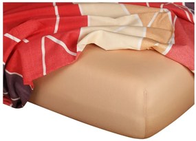 DADKA Jersey prostěradlo světle hnědé Rozměr 60x120x10 dětské