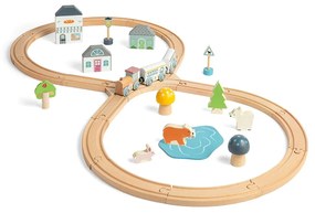 Bigjigs Toys Dřevěná vláčkodráha u lesa