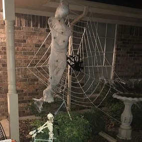 Dekorace Halloween obří pavouk 90 cm černá Malatec 21832