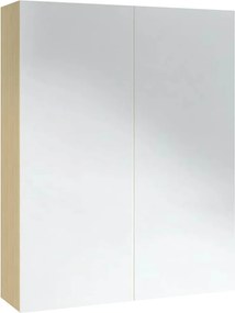 Koupelnová skříňka se zrcadlem 60x15x75 cm MDF bílá a dub 331530