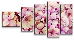Sablio Obraz - 5-dílný Růžové květy - 100x60 cm