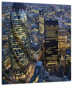 Obraz - Večerní panorama Londýna (30x30 cm)