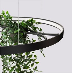 Černé hliníkové LED závěsné svítidlo ø 78 cm RIO – Thoro