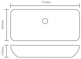 vidaXL Marketos Umyvadlo do koupelny s vodovod. baterií keramické obdélník bílé