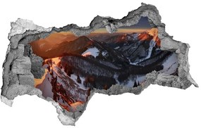 Wallmuralia Nálepka fototapeta 3D výhled Zima v horách 95x73 cm