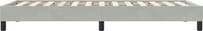 Postel Box Spring bez matrace Light Grey 80x210 cm Velvet 3315801