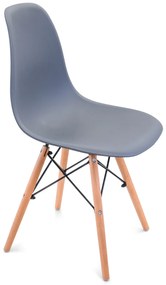 Bestent Jídelní židle 4ks tmavě šedé skandinávský styl Classic