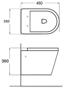 Mexen Rico závěsné wc Rimless a závěsný bidet, černá matná - 35724885 + 30721085