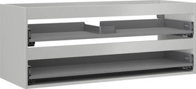 Mexen Box-A, závěsná skříňka 120 cm, 2 zásuvky, matná šedá, 91AX0-1200-470-2-62