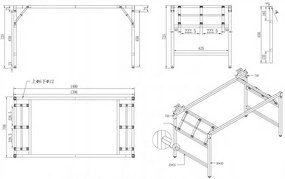 Konferenční stůl FAST READY s černou podnoží, 1600 x 800 x 750 mm, wenge