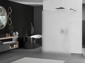 Mexen Kioto, sprchová zástěna Walk-In 120 x 200 cm, 8mm sklo námraza, grafitový profil, 800-120-002-95-30