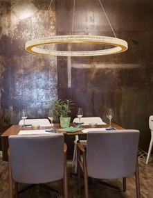 LED lustr Fiore 80 zlaté
