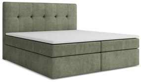Zelená boxspring postel s úložným prostorem 160x200 cm Palta – Makamii