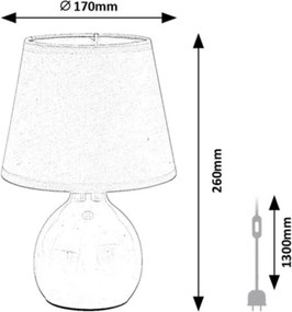Rabalux INGRID stolní lampa 74076