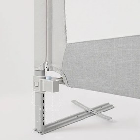 Zábrana na postel Monkey Mum® Economy - 160 cm - světle šedá