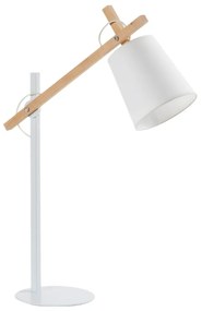 Bílá bavlněná stolní lampa Kave Home Kosta