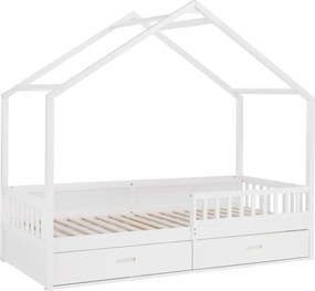 Postel Montessori BIANKA 90x200, masiv bílá Kondela 0000396817