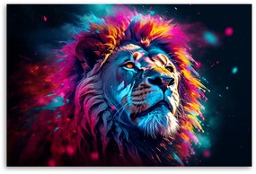 Gario Obraz na plátně Majestátní barevný lev Rozměry: 60 x 40 cm