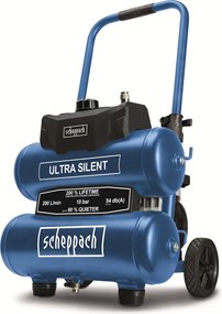Scheppach HC 20 Si Twin - ultra tichý bezolejový dvouválcový kompresor 20 l