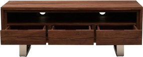 TV stolek z masivu akácie v tmavě přírodní barvě 140x52x50 cm Simla – Premier Housewares