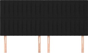 Čelo postele černé 160x5x118/128 cm látkové 3116578