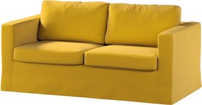 Potah na pohovku IKEA Karlstad 2-místná , nerozkládací, dlouhý barva žlutá látka sametová