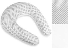 Bellatex Povlak na kojicí polštář na zip Šedá,Bílá 180 cm, po obvodu