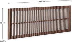Čelo postele z jasanového dřeva v tmavě přírodní barvě 195x70 cm Beyla – Kave Home