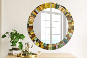 Kulaté dekorativní zrcadlo Abstraktní radiální vzor fi 60 cm