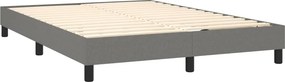 Box spring postel s matrací tmavě šedá 140x200 cm textil 3139898