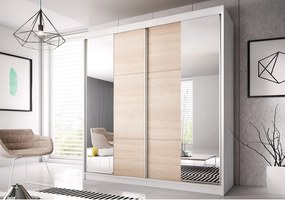 IDZ Šatní skříň MULTI 36, 233 cm Barva dřeva: Černá + Sonoma