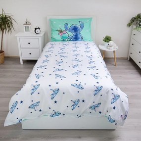 Bavlněné dětské povlečení na jednolůžko v mentolové barvě 140x200 cm Lilo &amp; Stitch "Buddies" – Jerry Fabrics