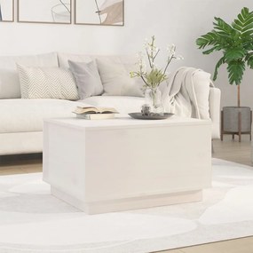 Konferenční Stolek Bílý 60 X 50 X 35 Cm Masivní Borové Dřevo - medová hnědá